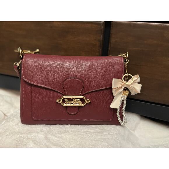 Coach | Bags | Coach Jade Bag In Burgundy Leather | Poshmark